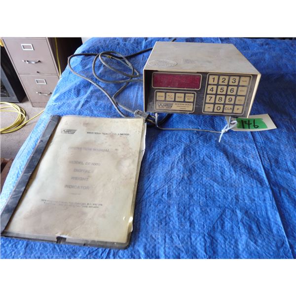 Western scale company model DF-1000 digital weight indicator