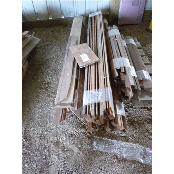 Pallet of vintage trim boards from house