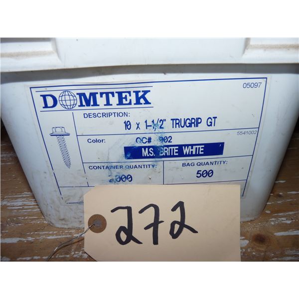 Domtek number 10 by 1 1/2 inch Sheet metal screws -- Appears to be full ...