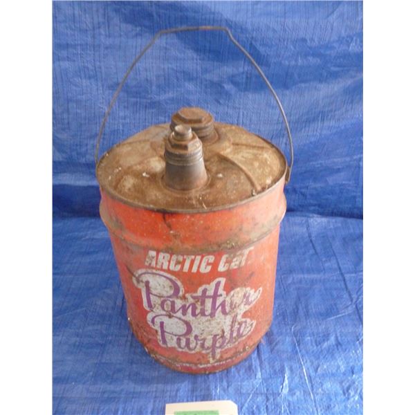 Vintage Arctic Cat Panther purple gas can