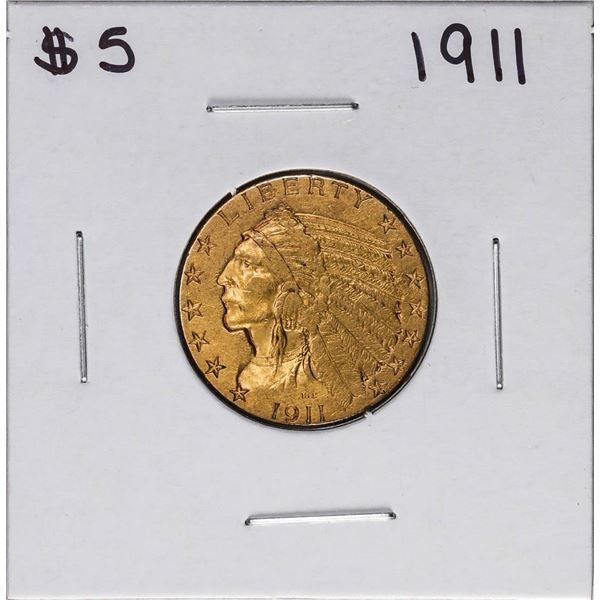 1911-S $5 Indian Head Half Eagle Gold Coin