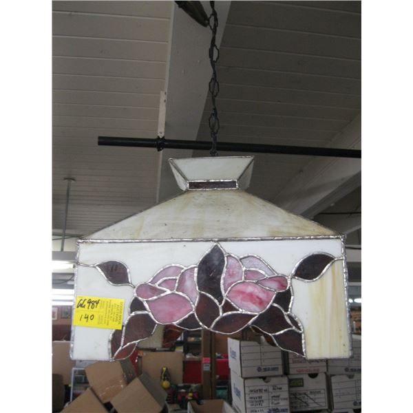 Leaded Glass Hanging Light Dodds Auction