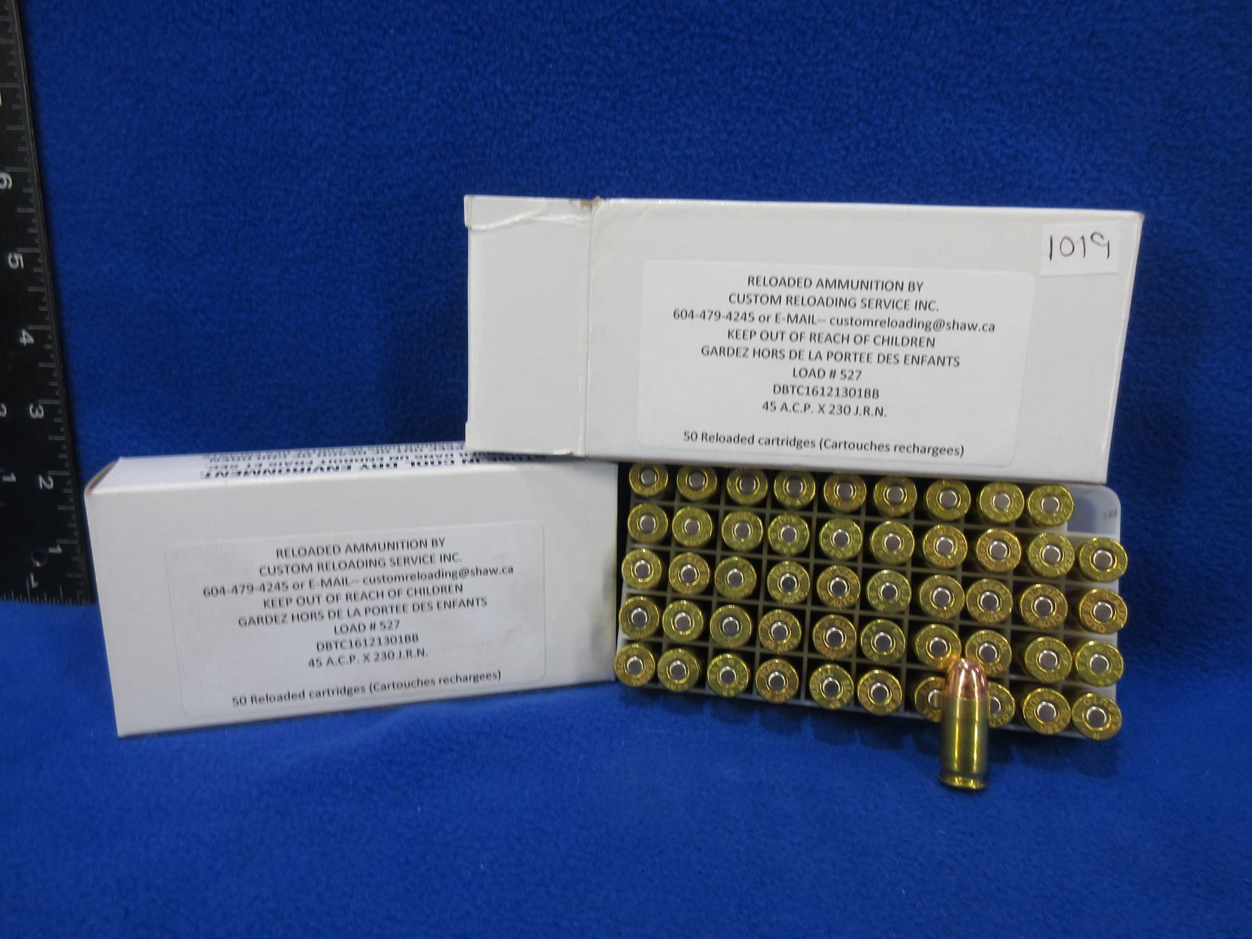 45 ACP X 230 JRN Factory Reloads by Custom Reloading