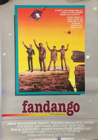 Fandango (1985) Window Card