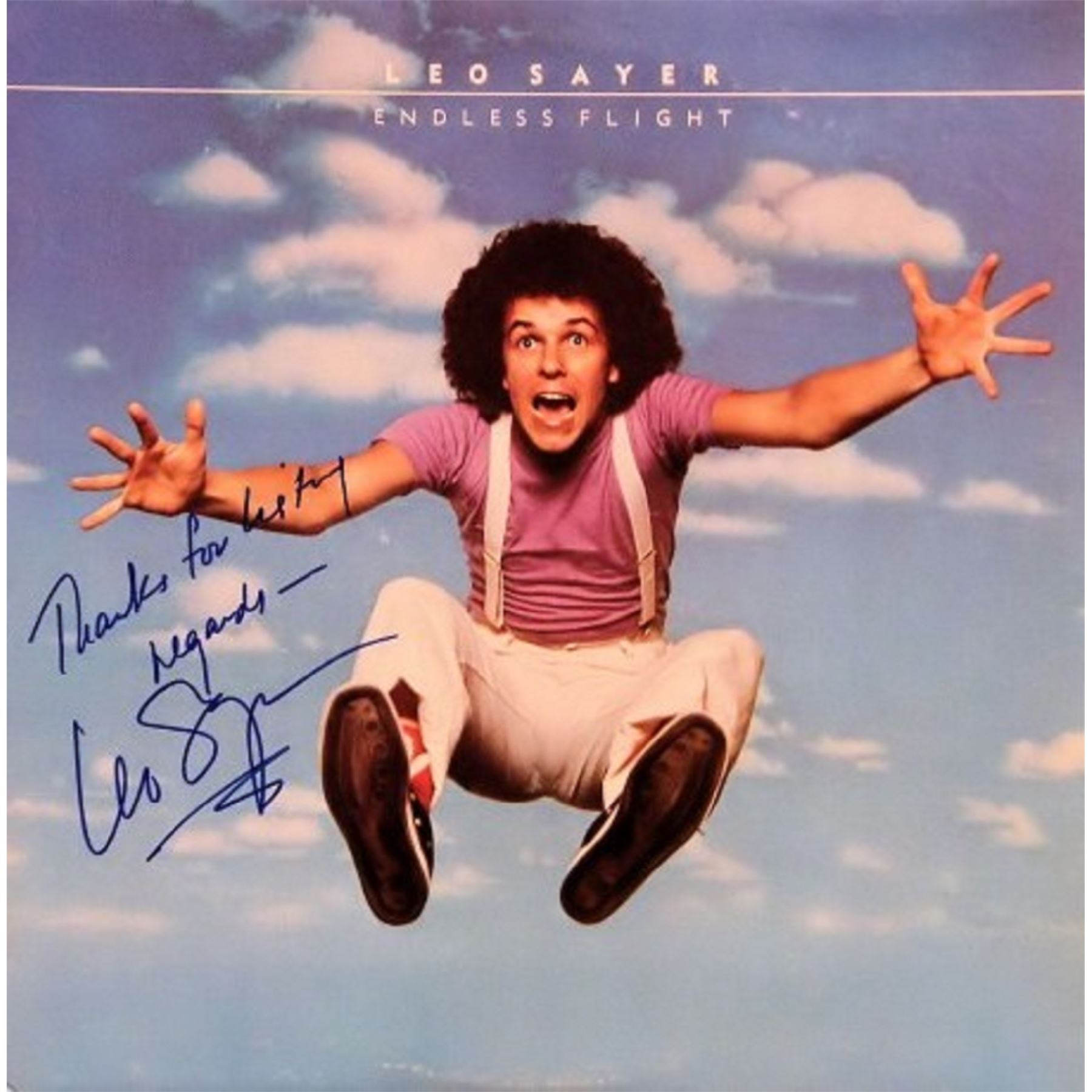 Leo Sayer signed "Endless Flight" album