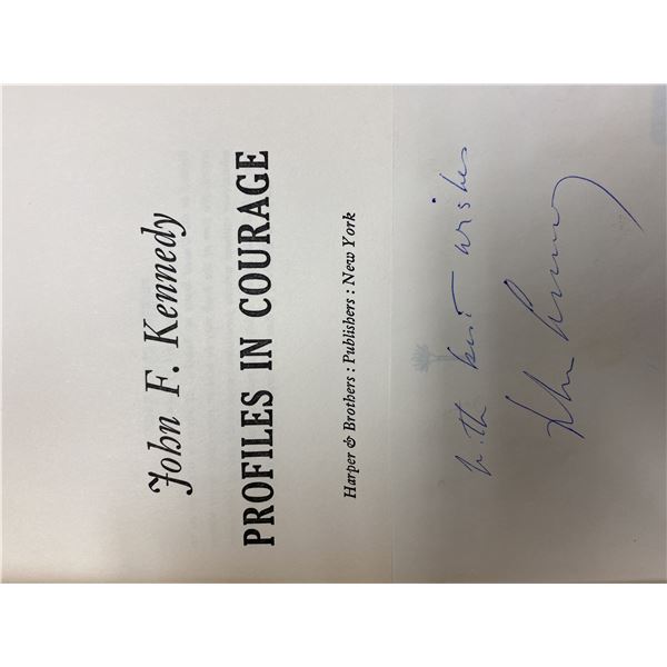 John F Kennedy signed Profiles in Courage book