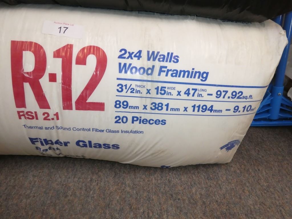 R12 2x4 walls wood framing fiber glass insulation