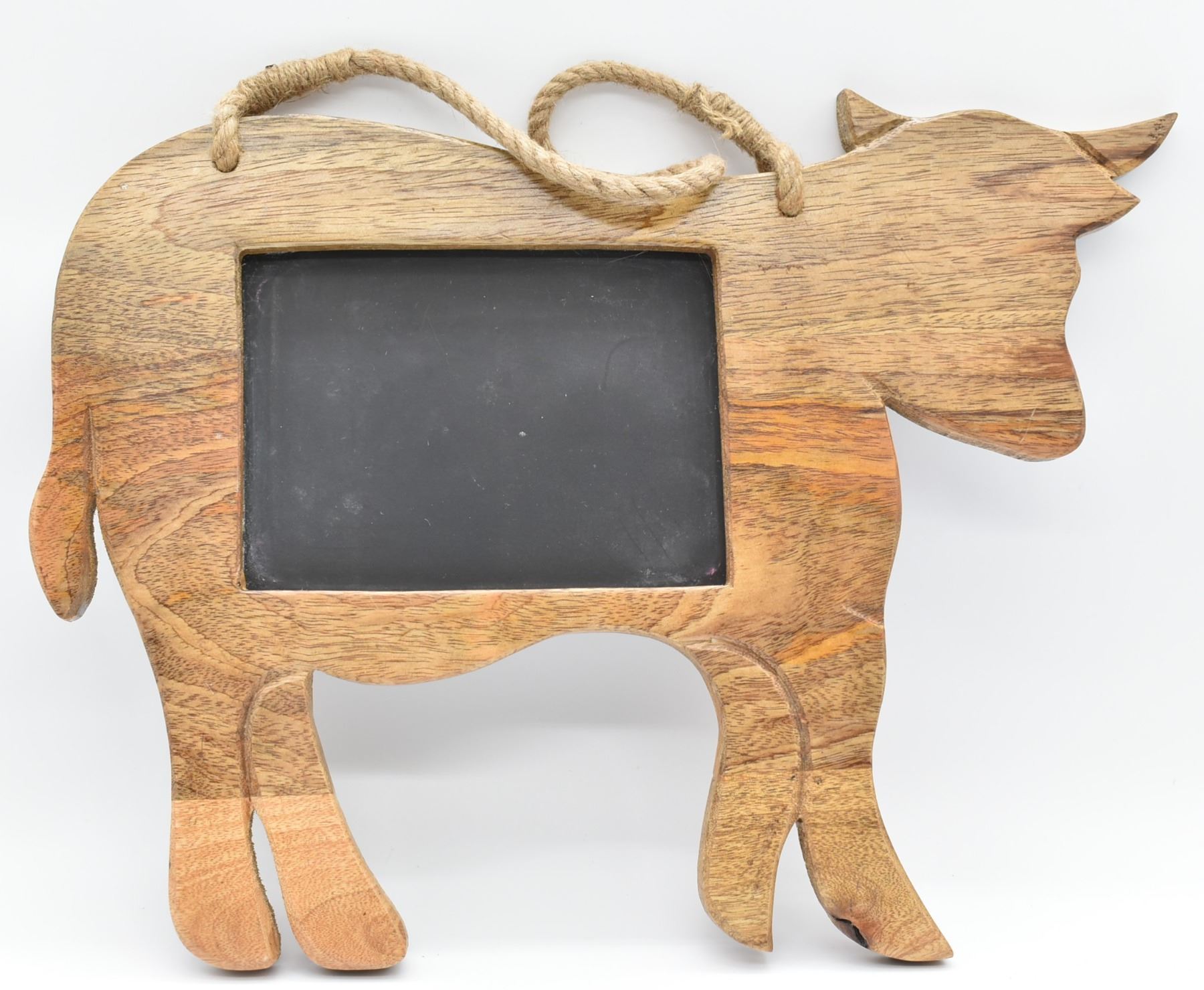 Farmhouse Decor Carved Wood Cow Chalkboard