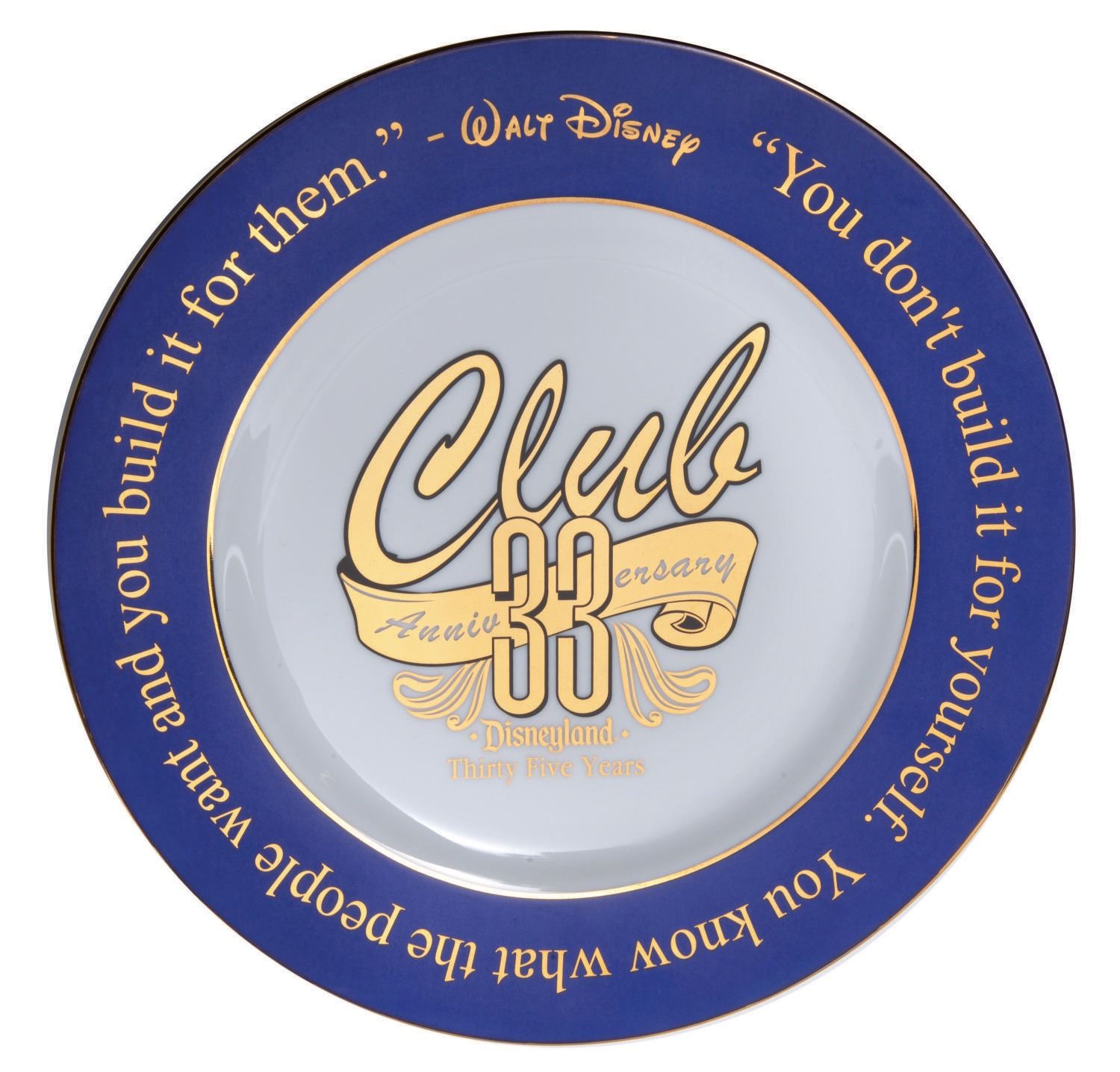 A 35th Anniversary Club 33 Plate. - Van Eaton Galleries