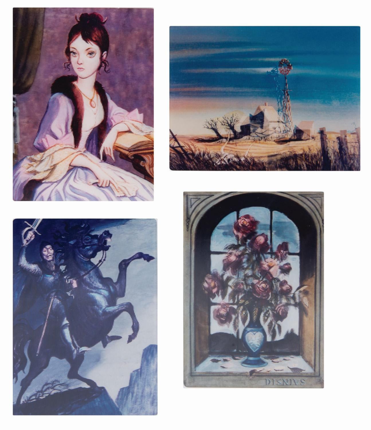 (4) Haunted Mansion 30th Anniversary Lenticular Cards.