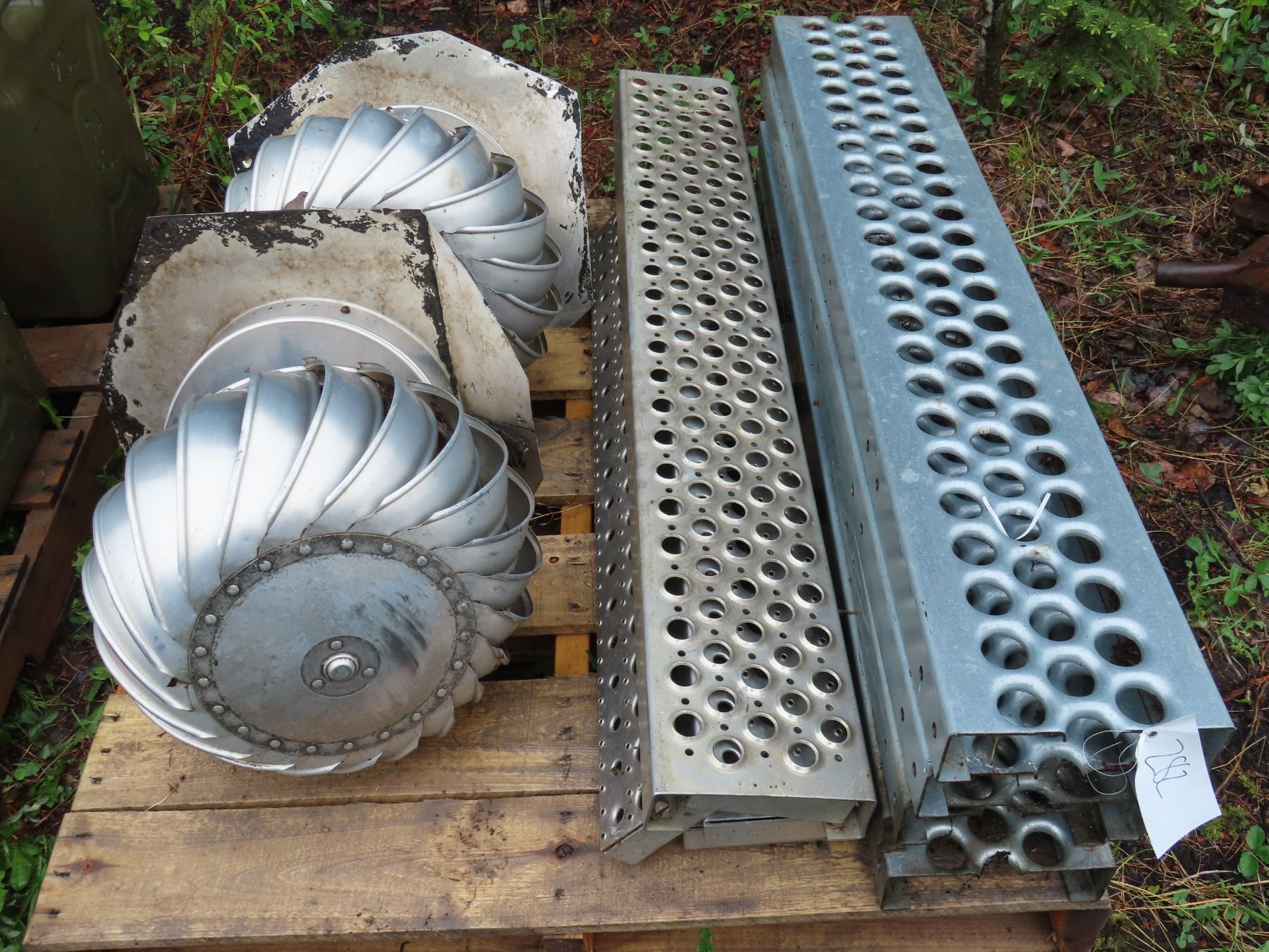 10 Approximately 48" Steel/Aluminum & 3 Whirly birds - Schmalz Auctions