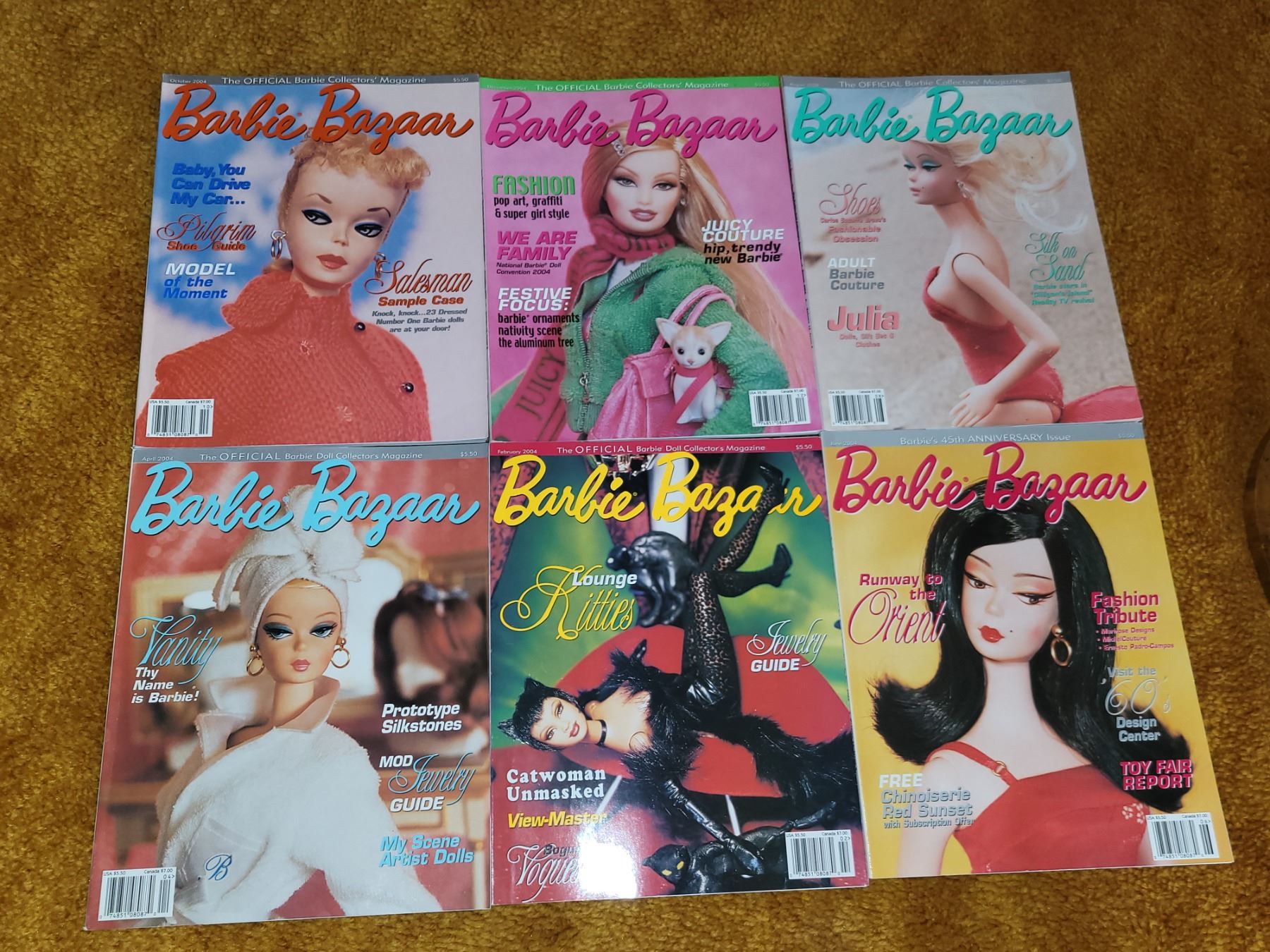 LOT OF 2004 BARBIE BAZAARE MAGAZINES