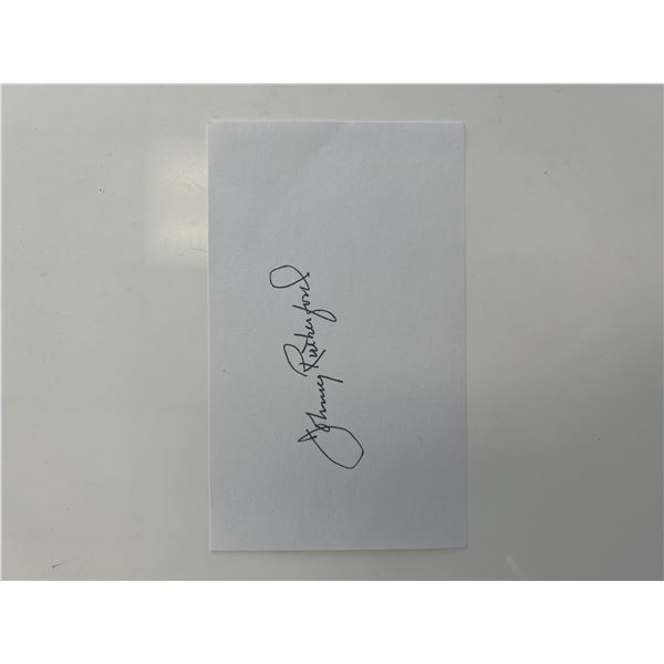 Indy Race Car driver Johnny Rutherford original signature