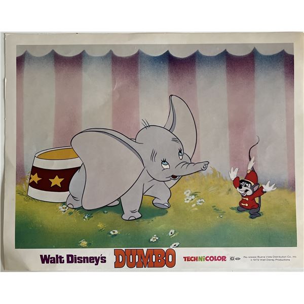 Walt Disney's Dumbo 1972 original vintage lobby card