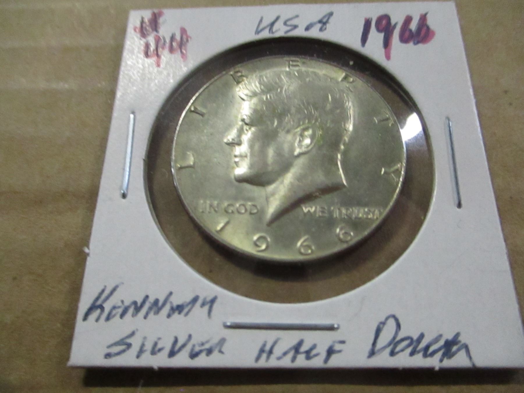 1966 USA KENNEDY SILVER HALF DOLLAR