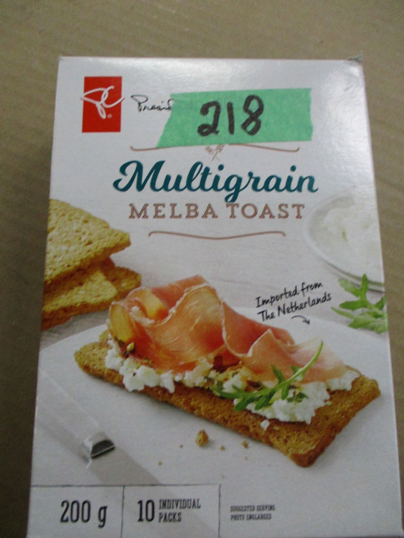 SHELF PULLS (AS IS): MULTIGRAIN MELBA TOAST (200G) - BOX