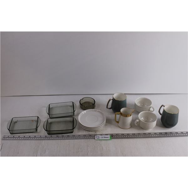 Ashtray Cups Creamer 3 Small Casserole Dishes Bodnarus Ashtray Cups Creamer 3 Small Casserole Dishes Bodnarus