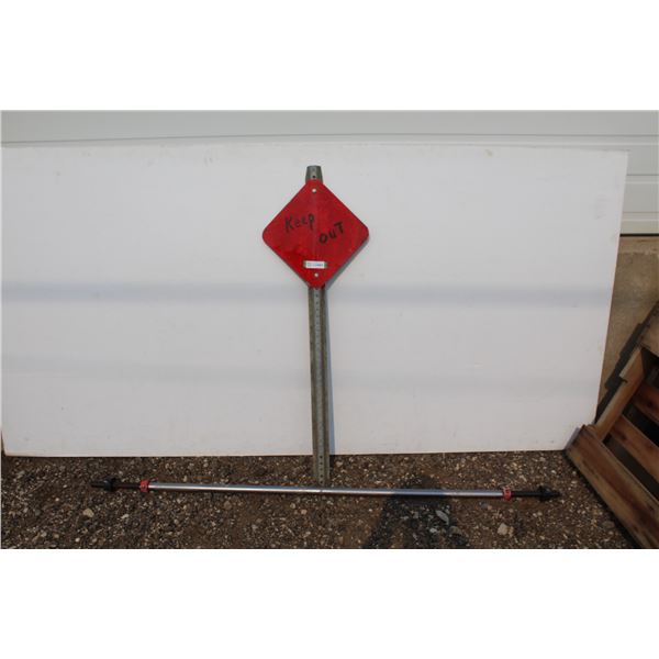Weight Bar Keep Out Sign Bodnarus Auctioneering