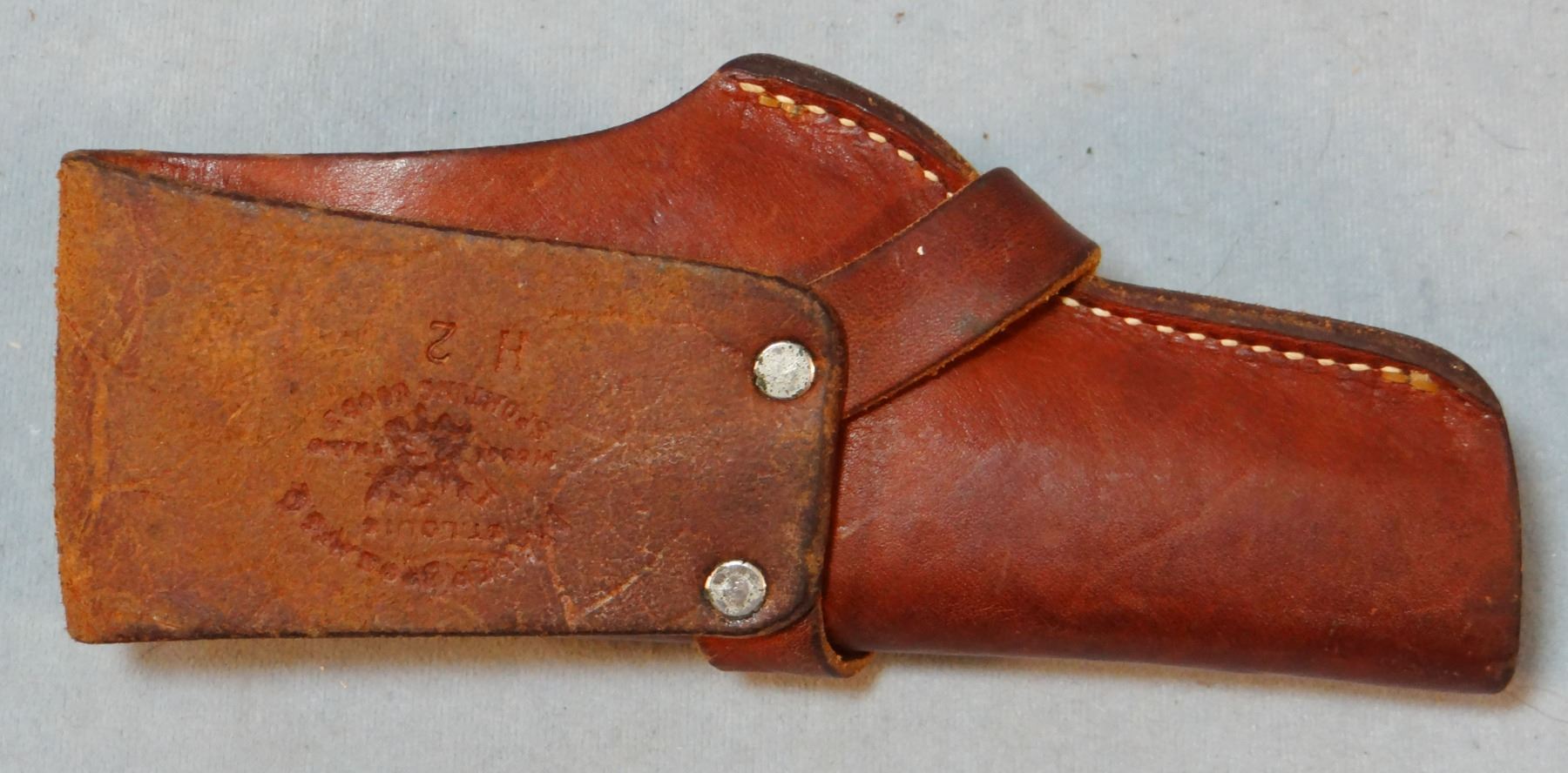 2 pcs: Tafts leather shoulder holster, border tooled, stamped 9 88 SA ...