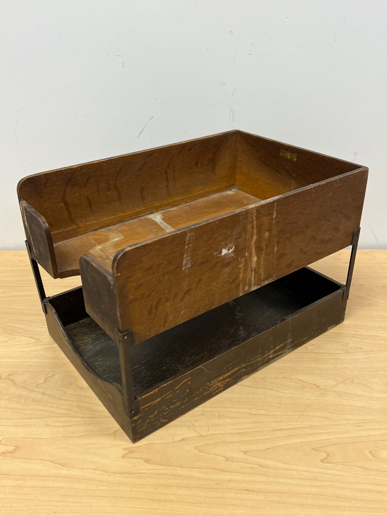 Antique Office Specialty Manufacturing Wood Office Desk Organizer ...