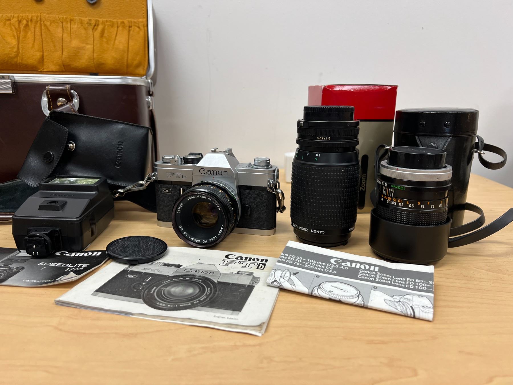 Vintage Canon FTb Film Camera Extra Lenses & Accessories as pictured ...