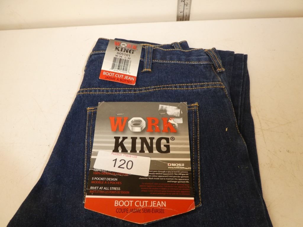 Work King boot cut jean W34 L30