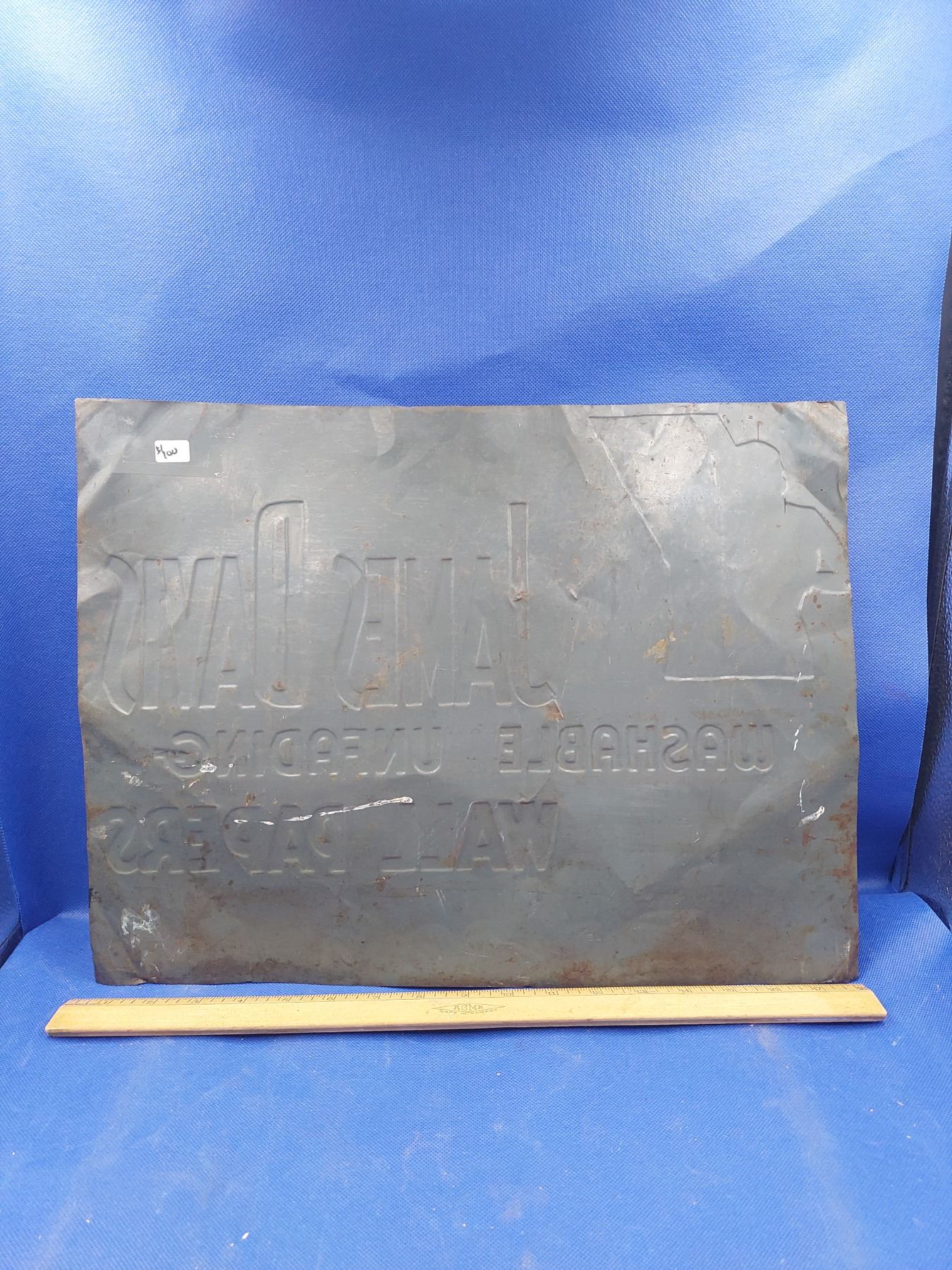 1930'S JAMES DAVIS WALLPAPERS TIN TACKER SIGN