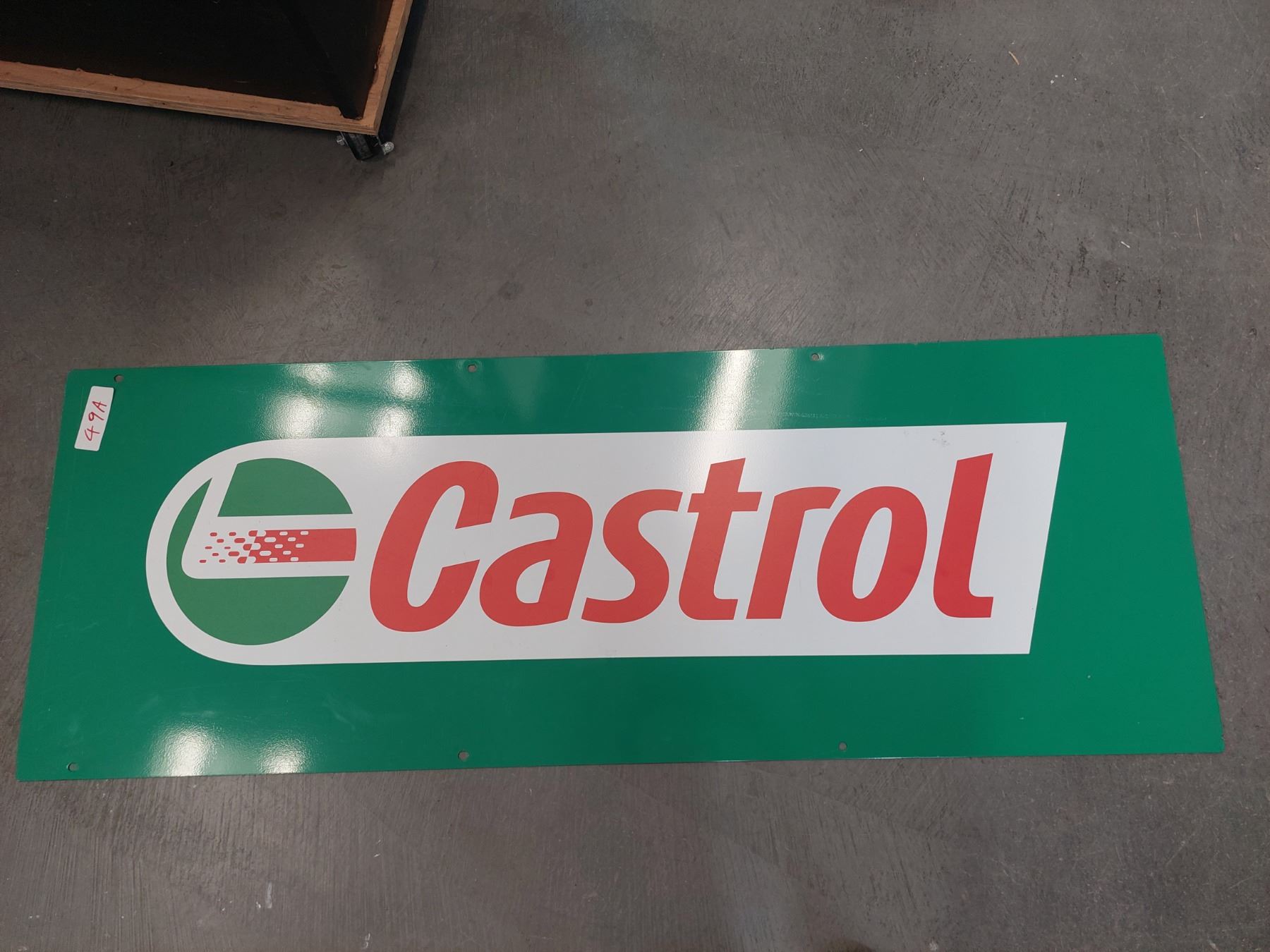 VINTAGE METAL CASTROL SIGN 44'X16'