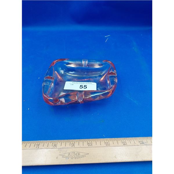 Vintage Art Glass Ashtray