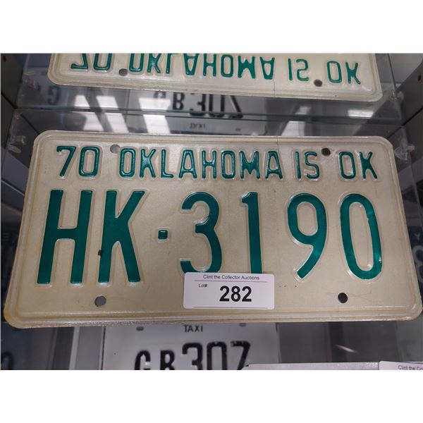 1970 OKLAHOMA LICENSE PLATE