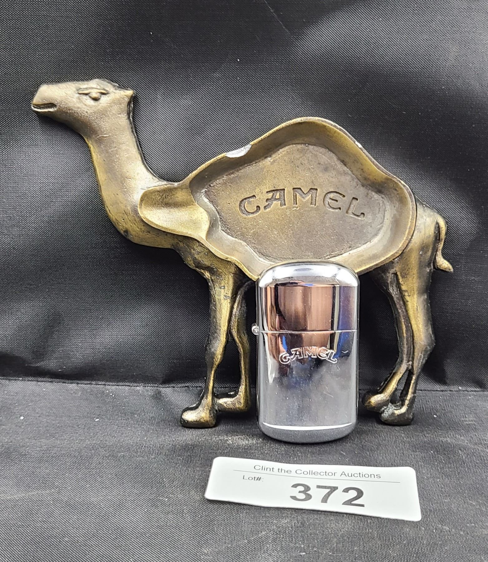 CAMEL LIGHTER & METAL CAMEL ASHTRAY