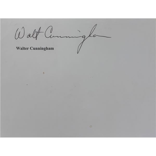 Apollo 7 Astronaut Walter Cunningham original signature