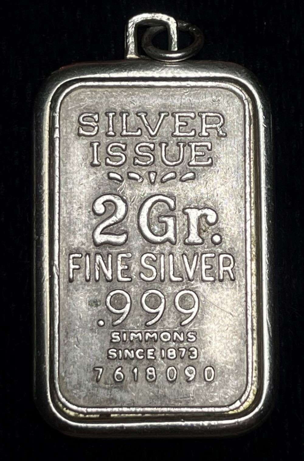 Silver Issue Pendant 2 grams .999 Silver