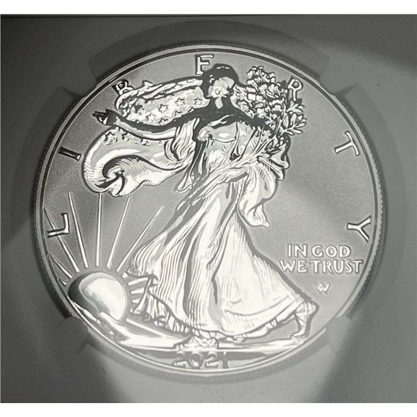 2021-S American Silver Eagle Type 2 NGC Reverse PF70 35th Anniversary