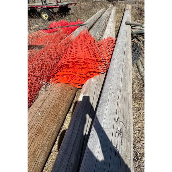 7 Power poles (snow fence not included)