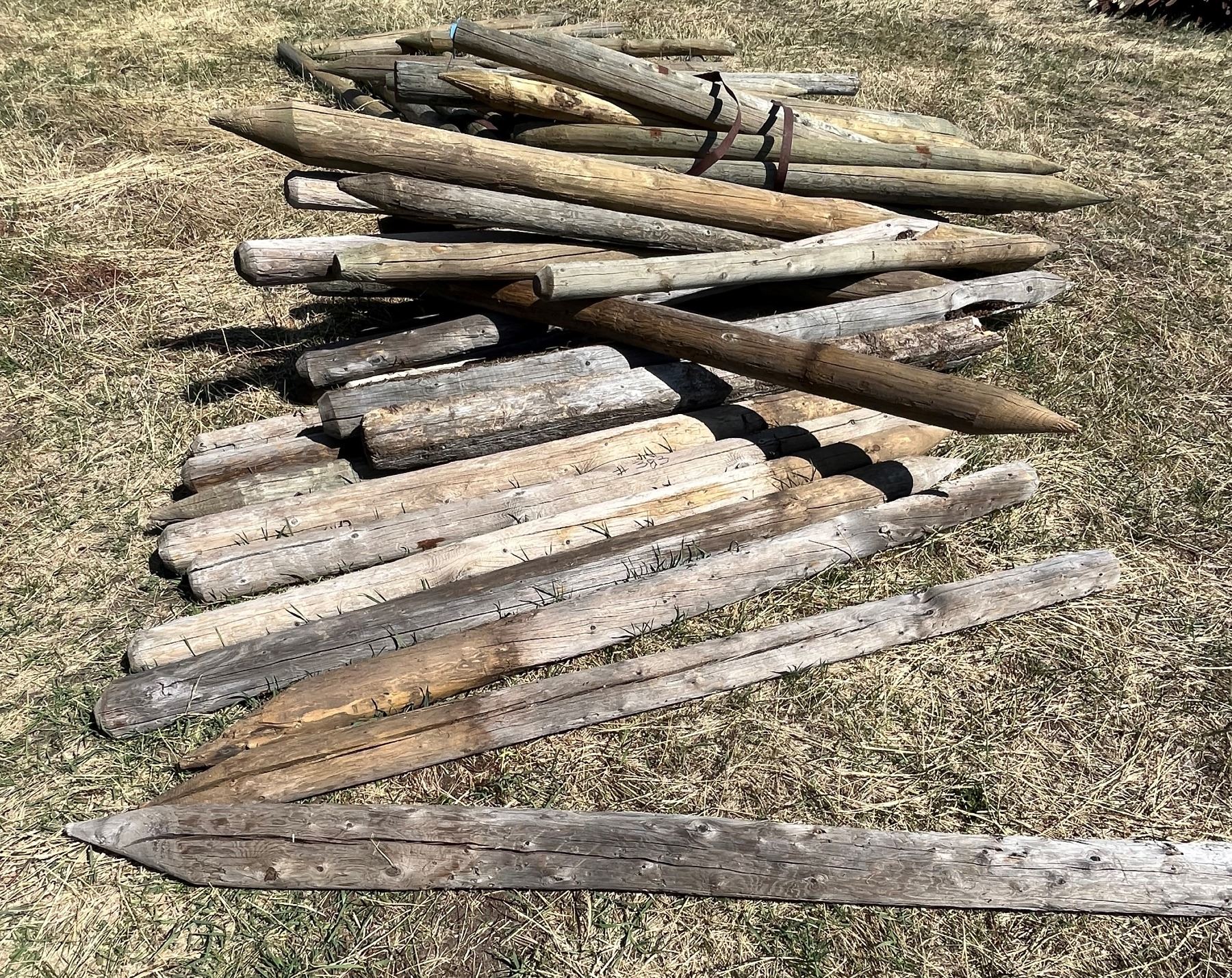 Pile of fence posts (mostly new)