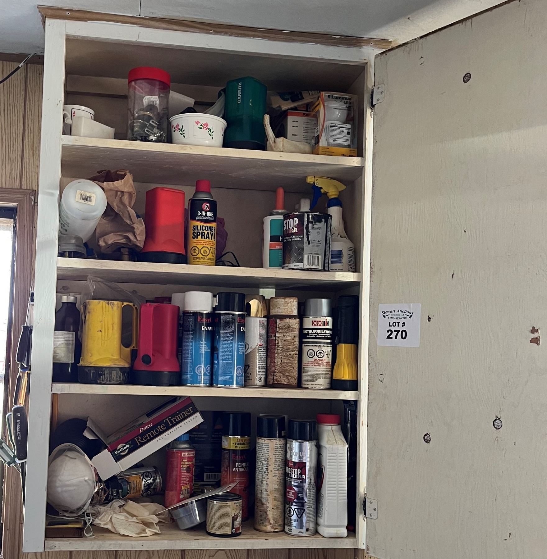 Contents in cupboard