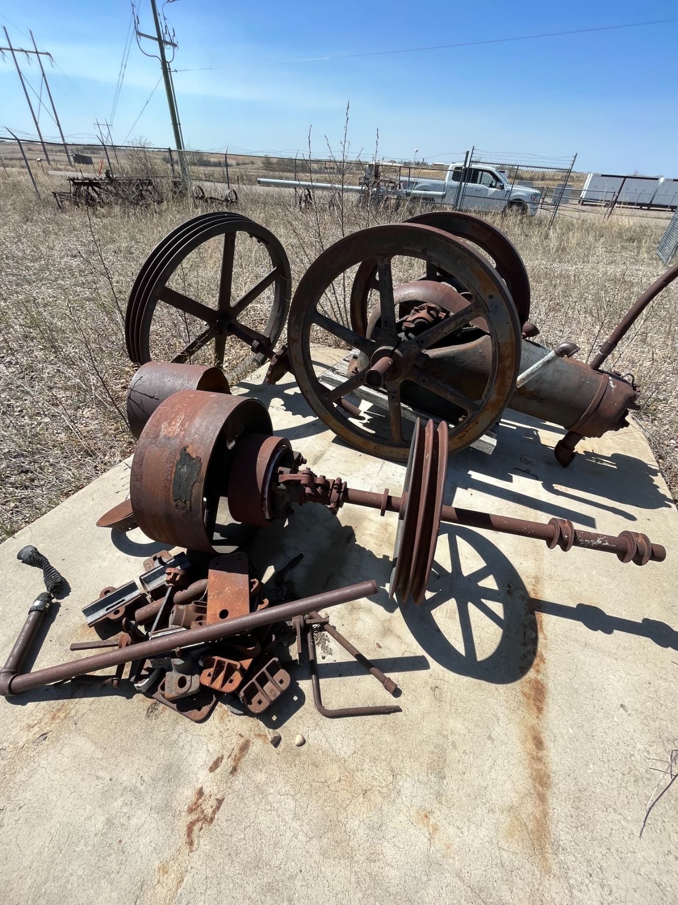 Old engine from a grain elevator