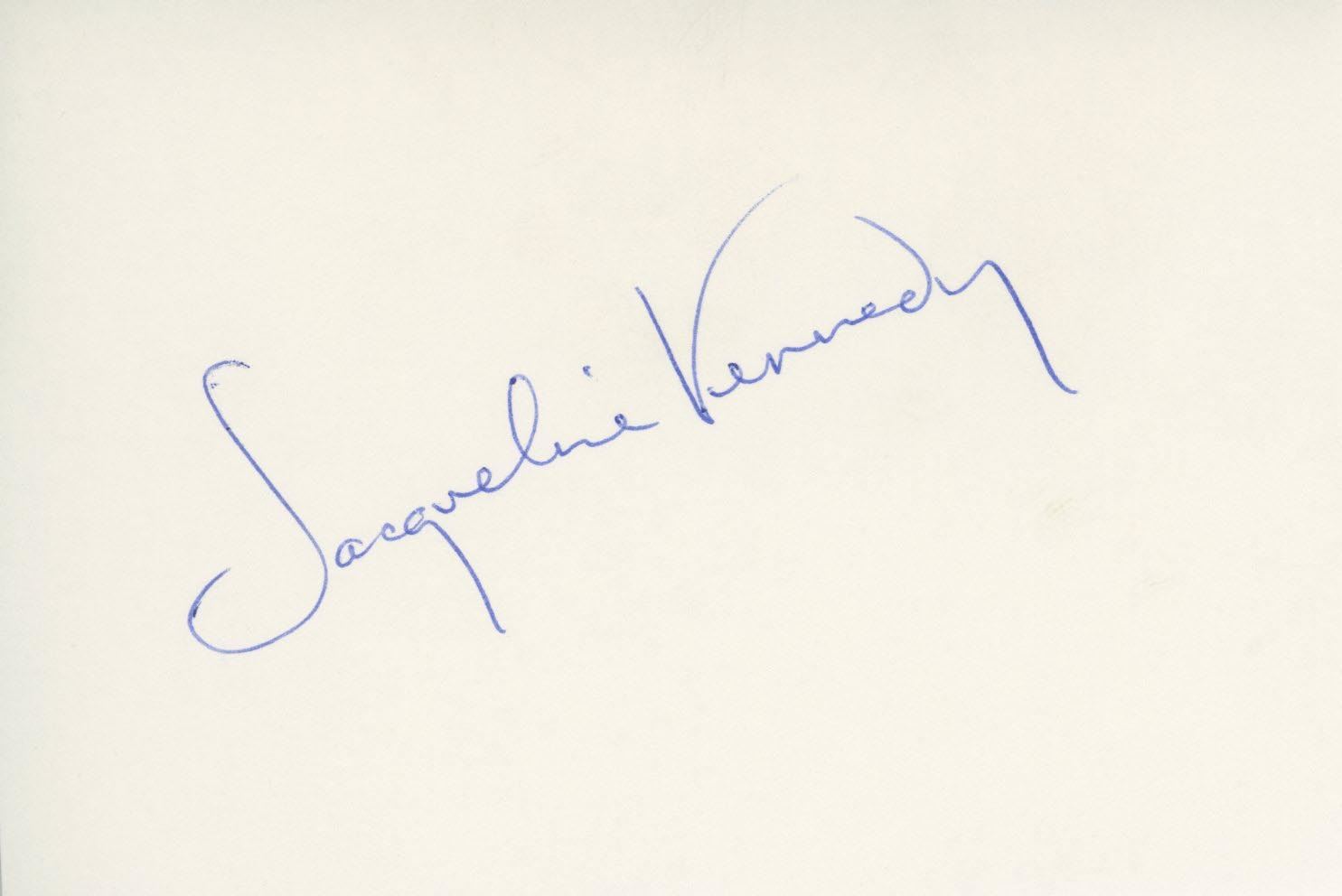 Jacqueline Kennedy signature cut