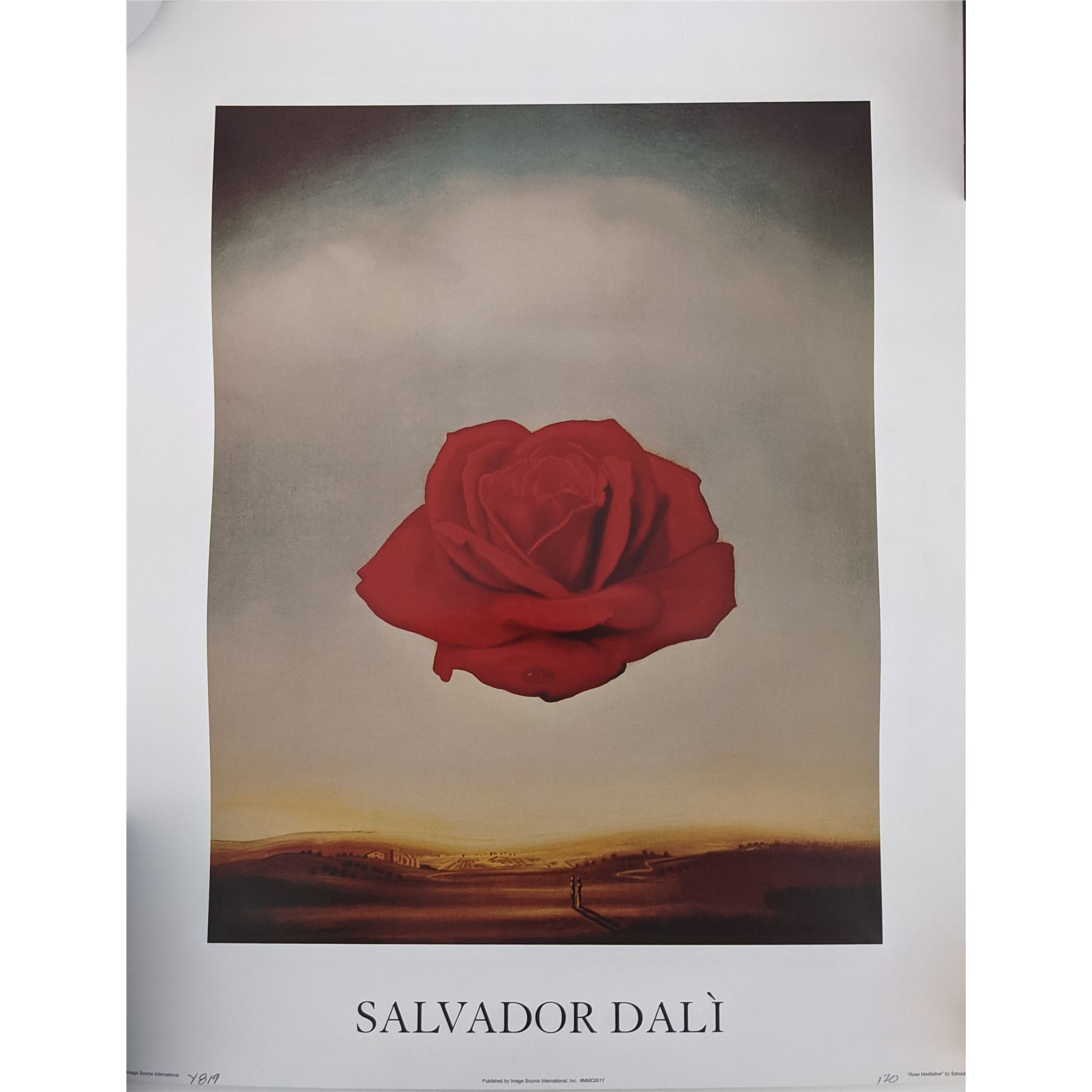 Salvador Dali - The Meditative Rose Print