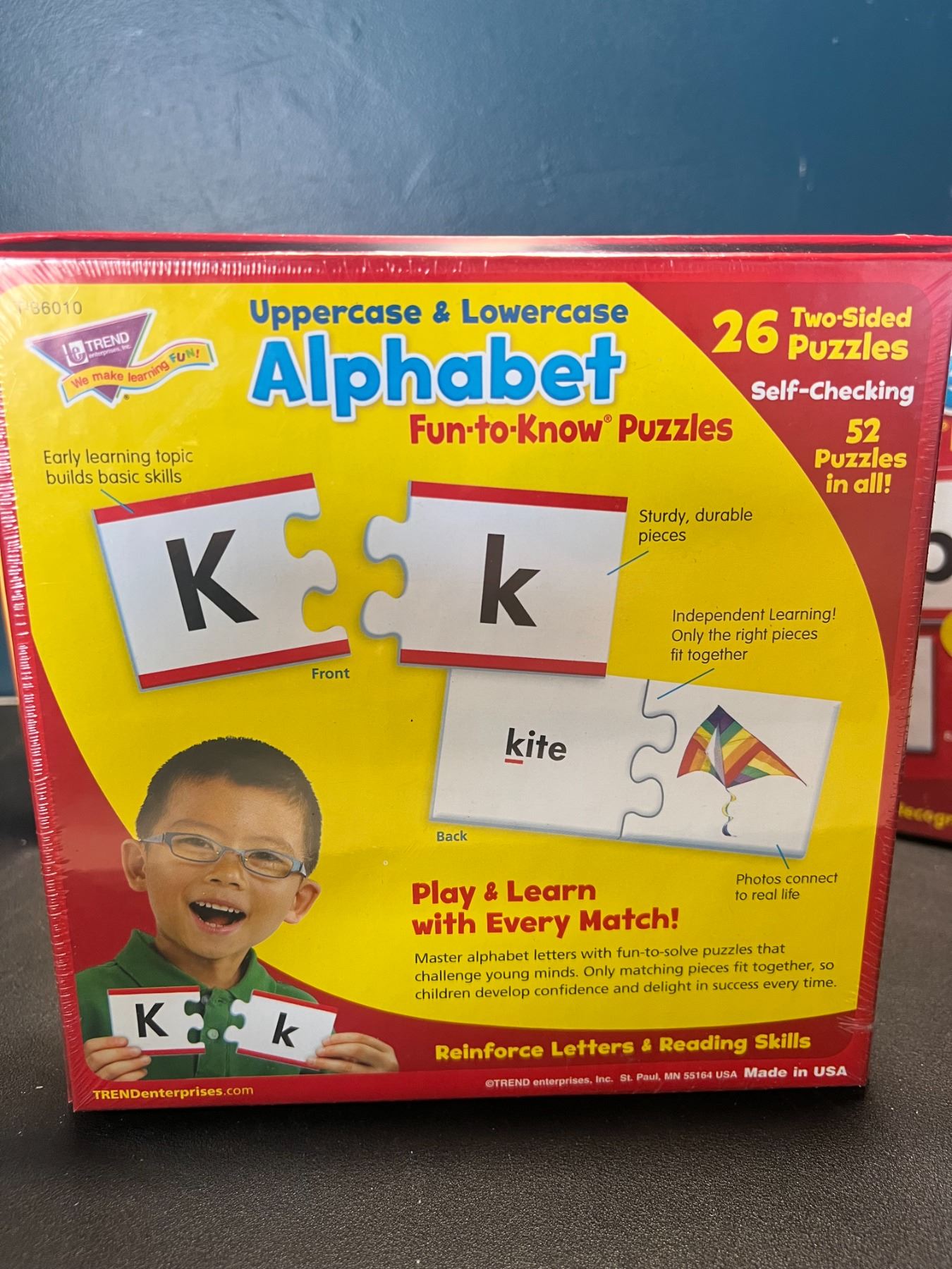 Lot of 3 Alphabet Fun-To-Know Puzzles for Kids