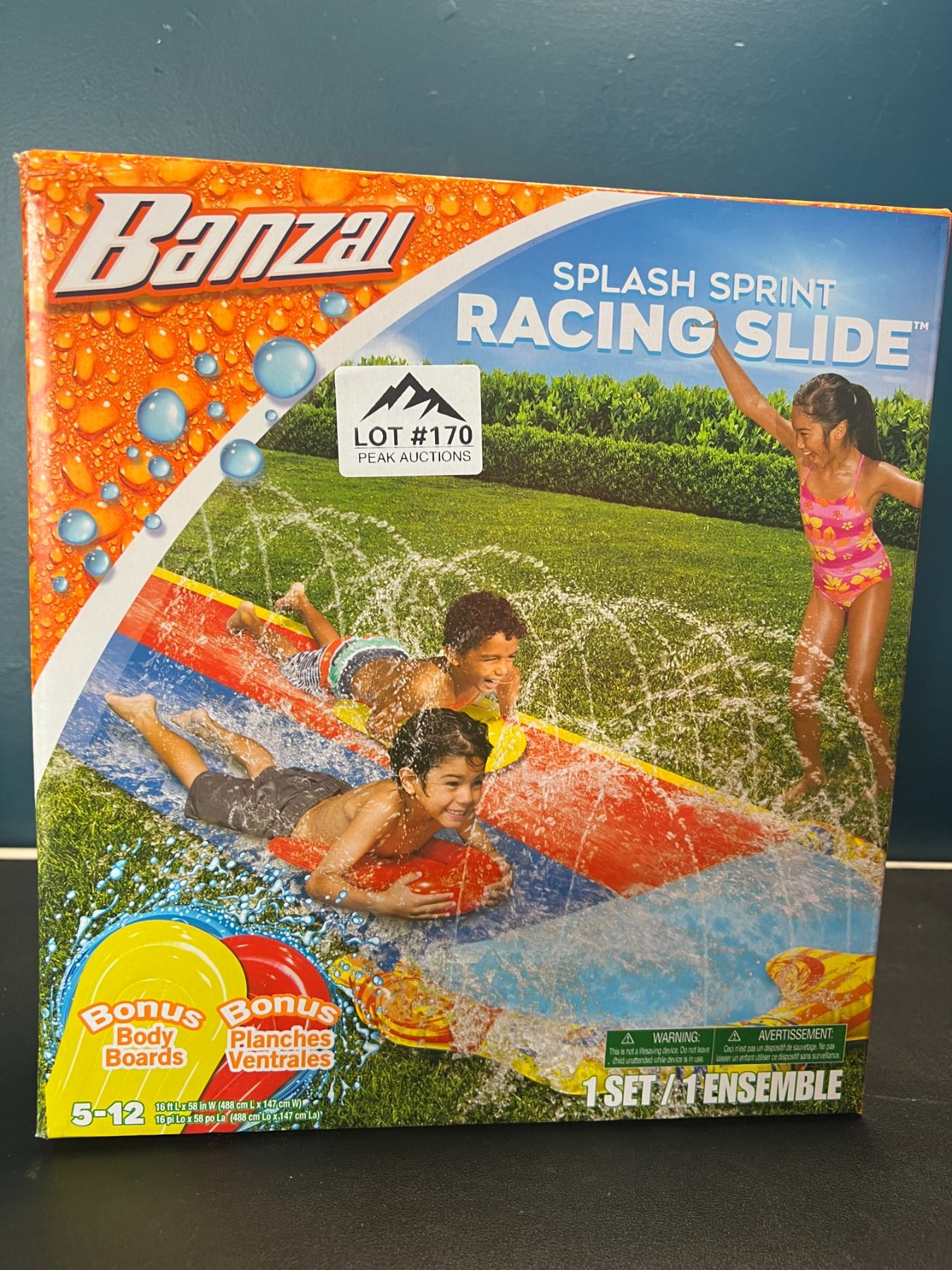 Lot of 1 Banzai Splash Sprint Racing Water Slide for Outdoors