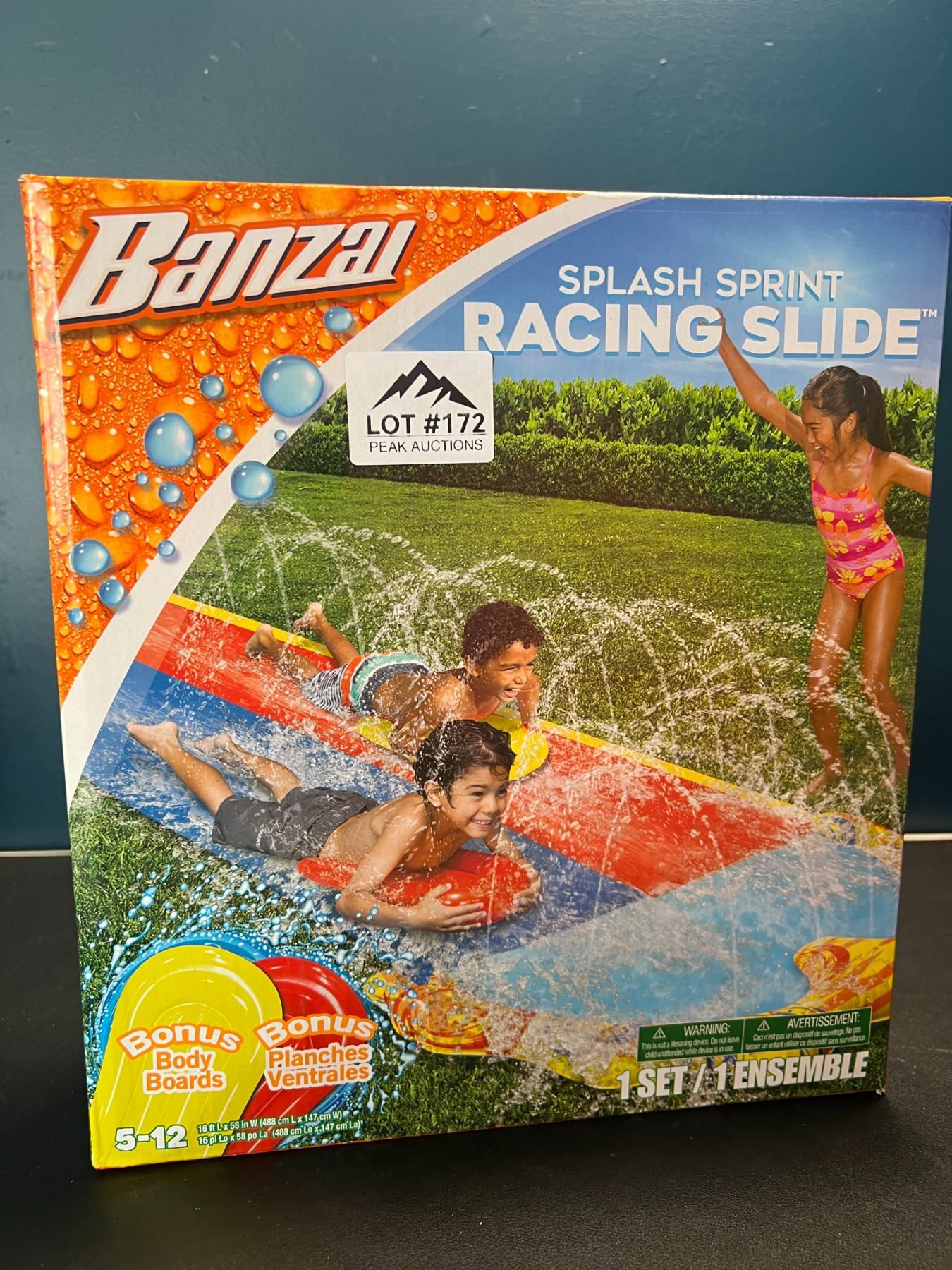 Lot of 1 Banzai Splash Sprint Racing Water Slide for Outdoors