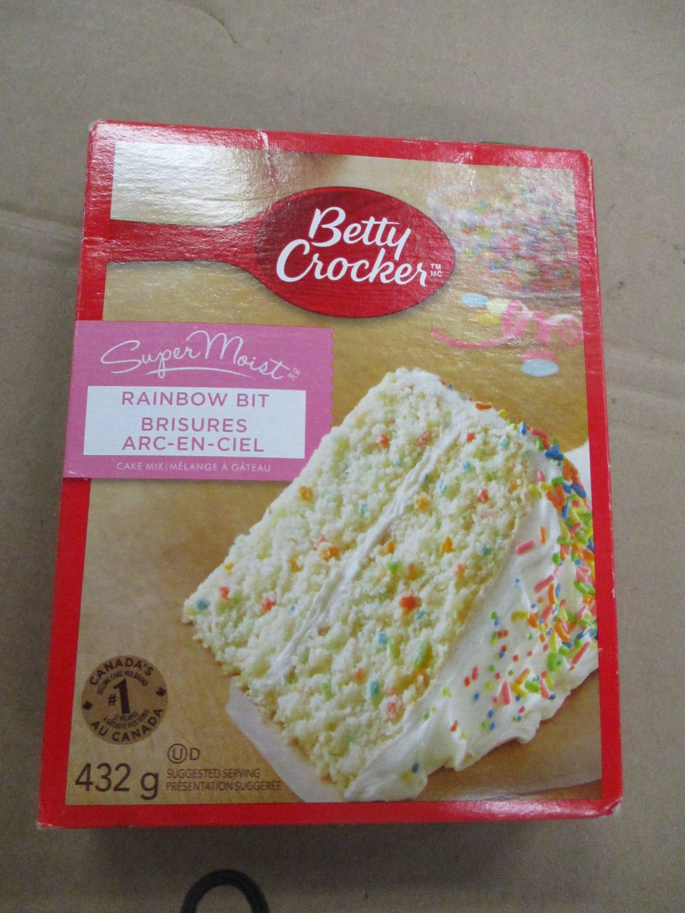 SHELF PULLS (AS IS): BETTY CROCKER CAKE MIX (432 G) - BOX
