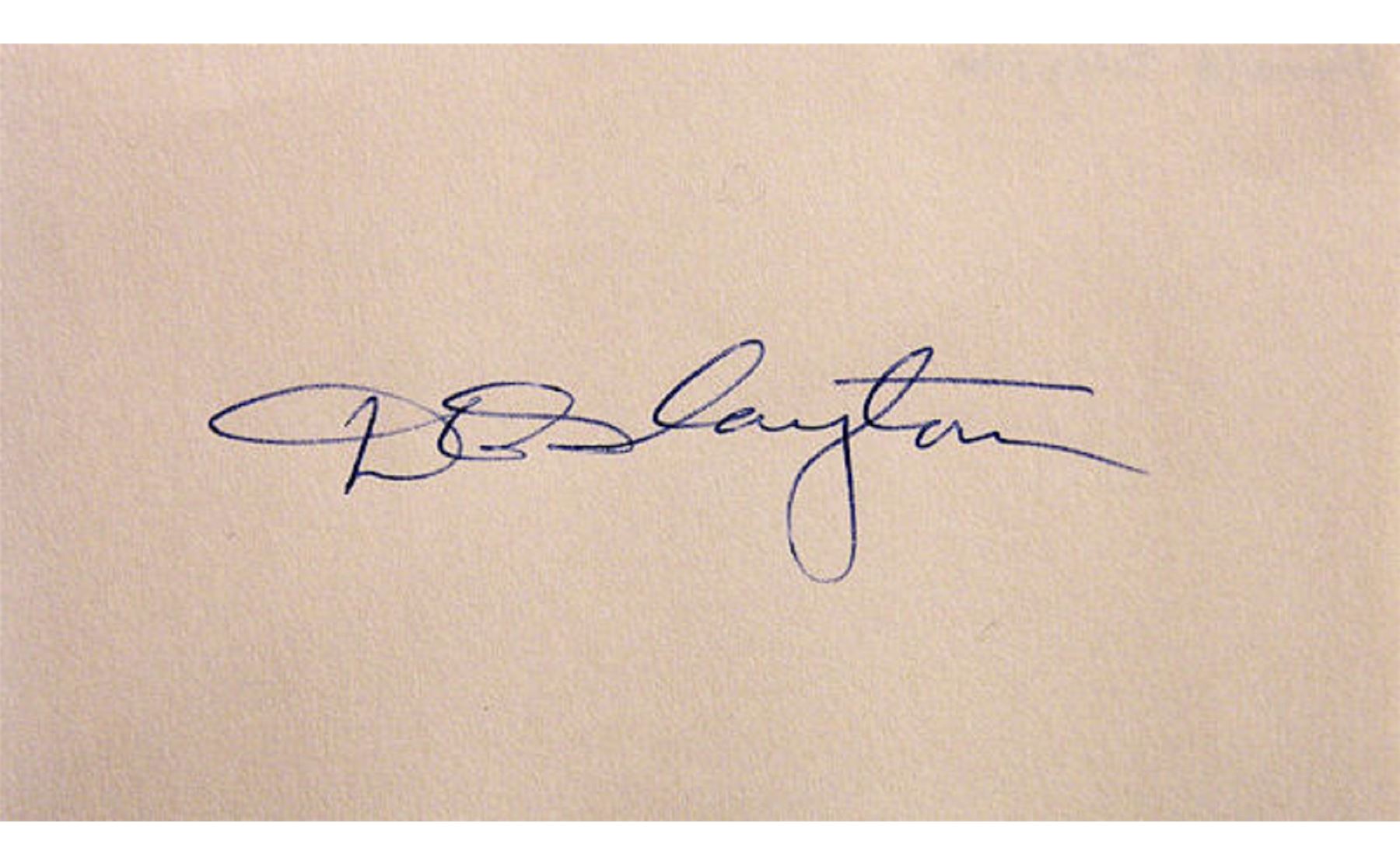 Nasa astronaut Donald Slayton signature slip