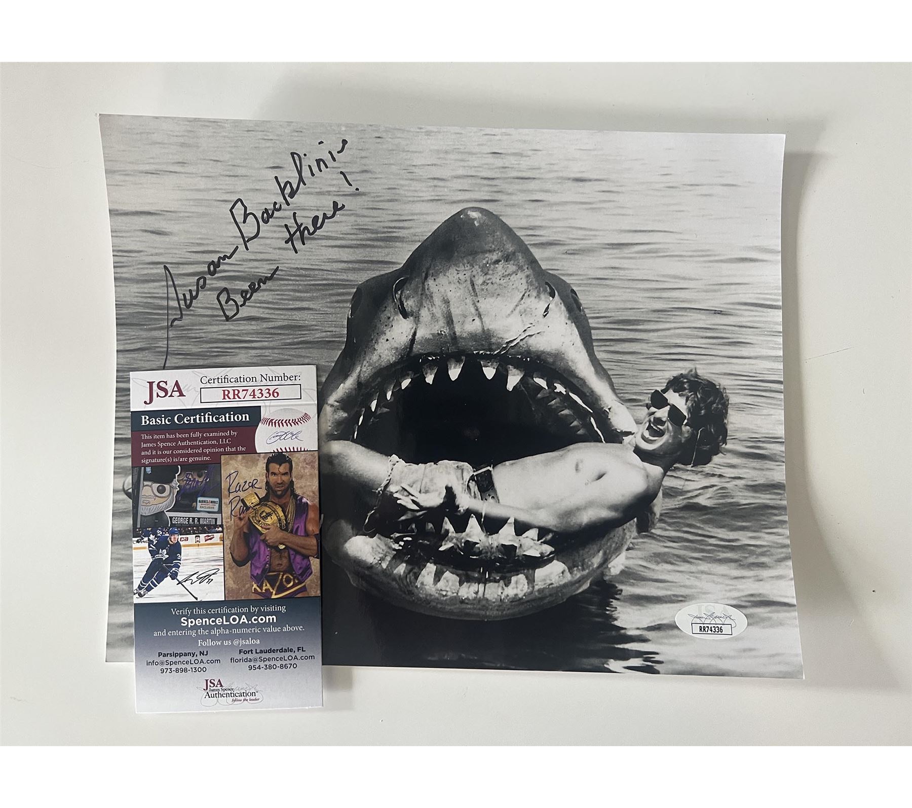 Jaws Susan Backlinie signed movie photo JSA
