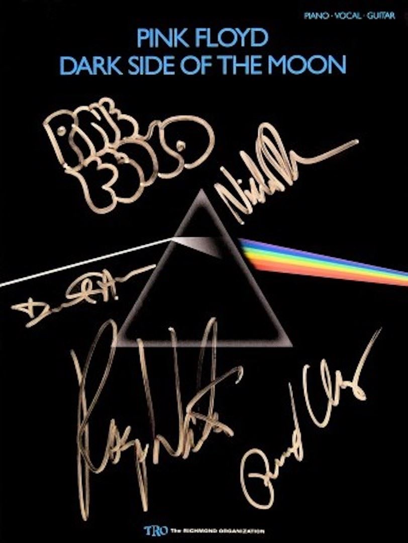 Pink Floyd signed music book