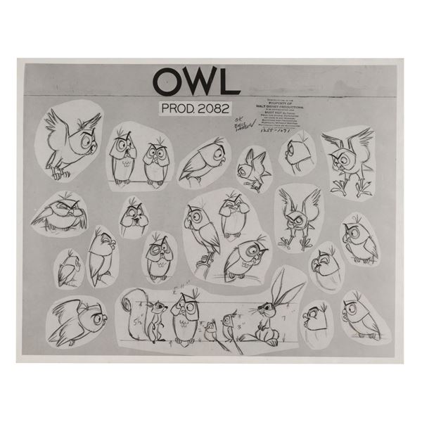A Sleeping Beauty Owl Model Sheet. - Test Site