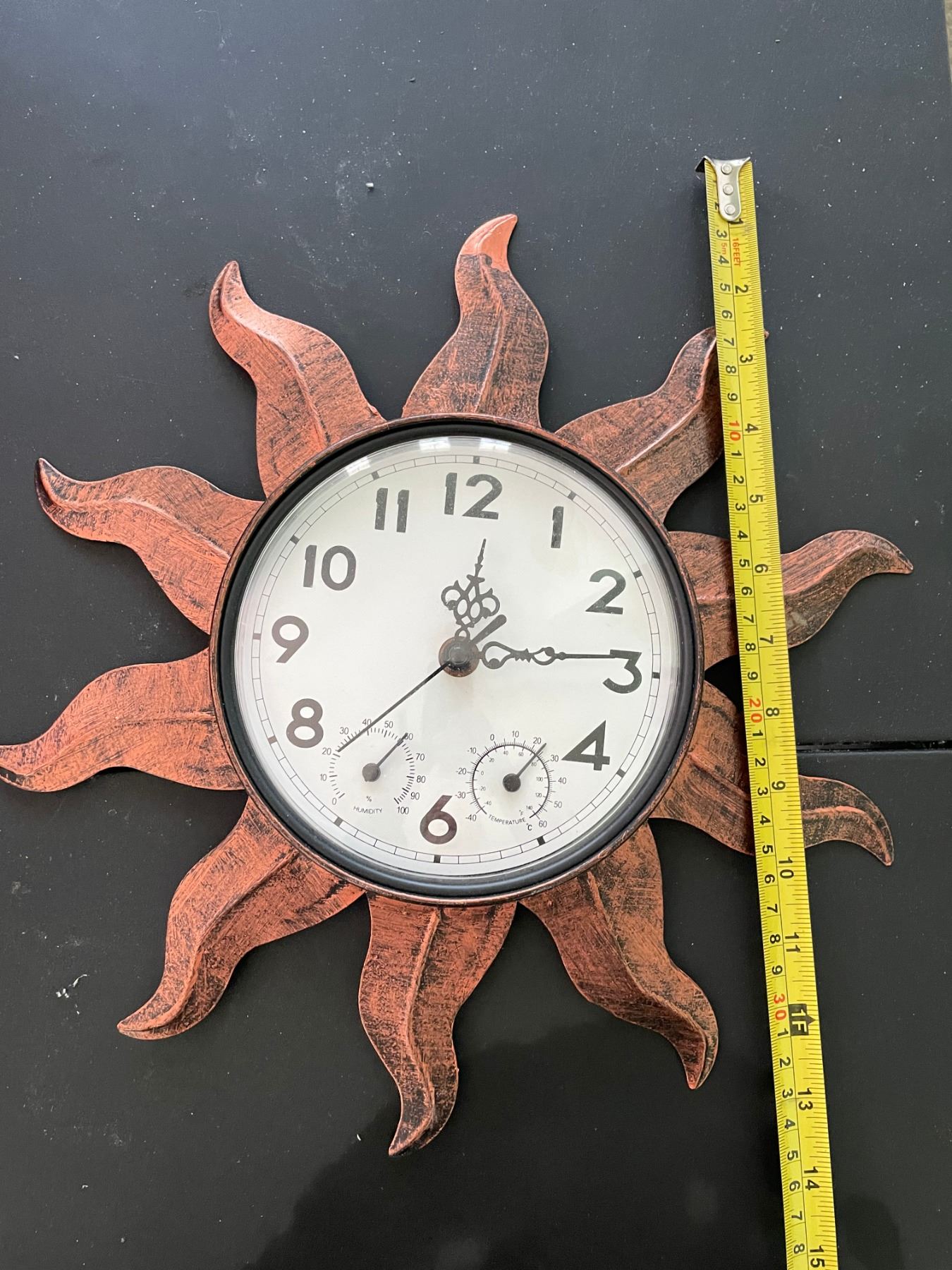 Sun Shaped Wall Clock
