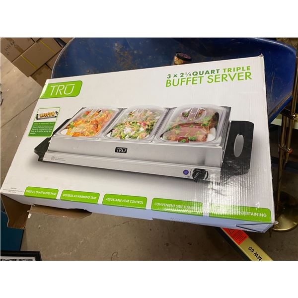 Triple buffet server